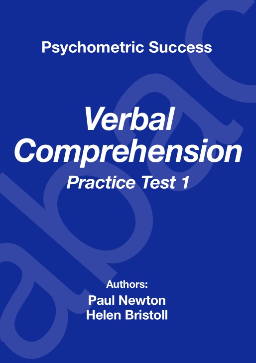 Verbal Comprehension Practice Test 1 by Paul Newton | Goodreads