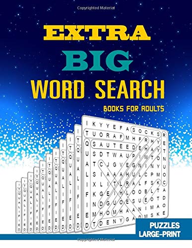 Extra Big Word Search Books For Adults: Puzzles Large-Print Challenge ...