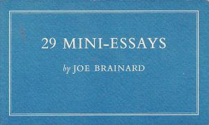 29 mini-essays by Joe Brainard | Goodreads