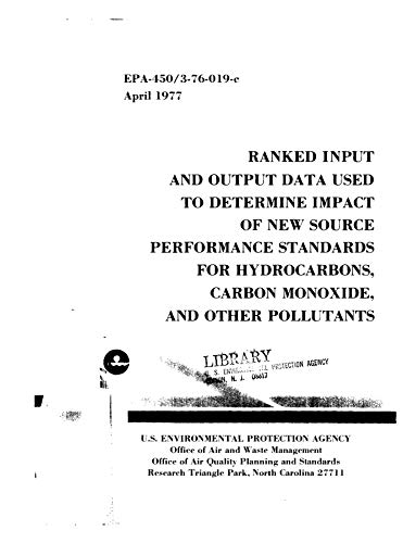 Ranked Input And Output Used To Determine Impact Of New Source Performance Standards For ...