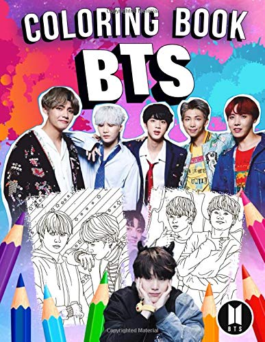 BTS Coloring Book: Bangtan Boys Jumbo Coloring Book With Unofficial ...