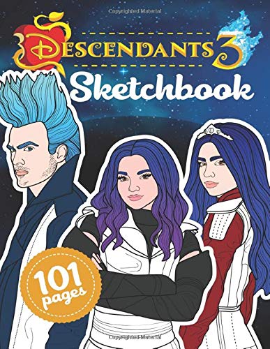 Descendants 3 Sketchbook 101 PAGES: 8.5" X 11" Sketching, Drawing and ...