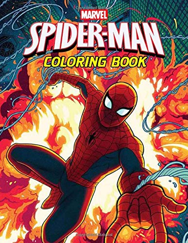 Marvel Spiderman Coloring Book: 50+ Spider-man Illustrations for Boys ...