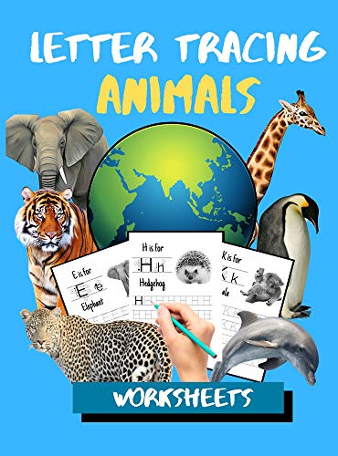 Letter Tracing Animals Worksheets: ABC Practis Pages For Kindergarten ...