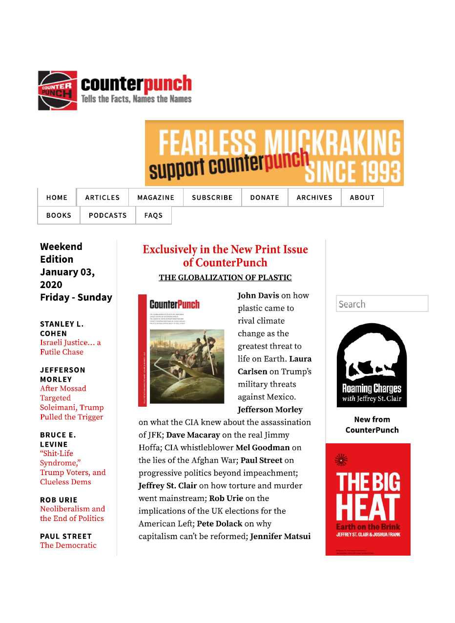 CounterPunch.org (vol. xxviii) by Jeffrey St. Clair | Goodreads