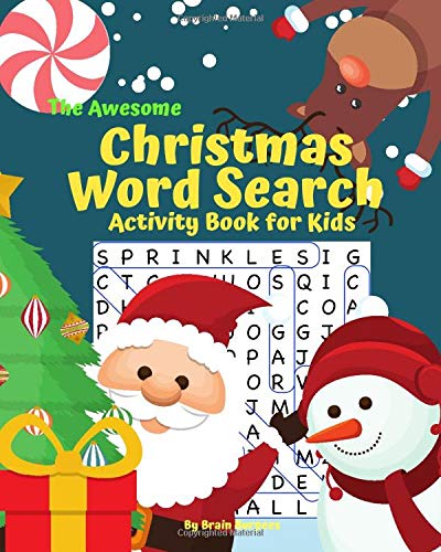 The Awesome Christmas Word Search Activity Book for Kids by Brain ...