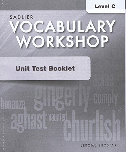 Sadlier Oxford Vocabulary Workshop Unit Test Booklet Level C by Sadlier ...