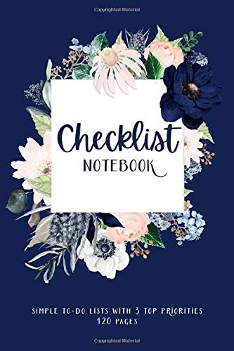 Checklist Notebook, Simple To-Do Lists with 3 Top Priorities, 120 Pages ...