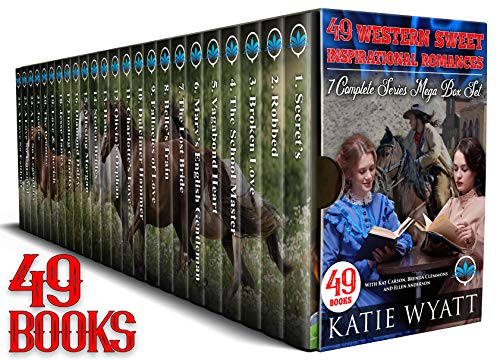 49 Books Western Sweet inspirational Romances 7 Complete Series Mega ...
