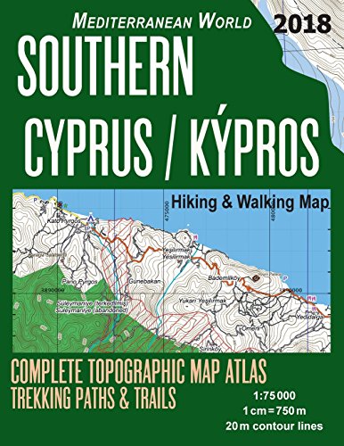Southern Cyprus / Kypros Hiking & Walking Map 1:75000 Complete ...