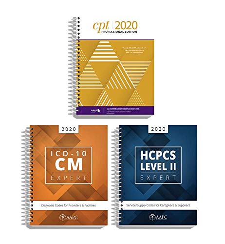 AMA CPT Book, ICD-10 Code Book, HCPCS Book - 2020 Physician Bundle by ...
