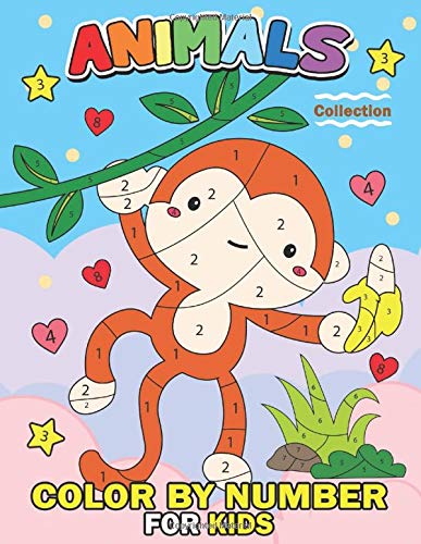 Animals Collection Color by Number for Kids: Coloring Books For Girls ...