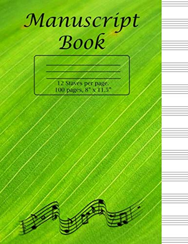 Manuscript Book: Standard Manuscript Book(Green Cover) 8.5" X 11", 100 ...