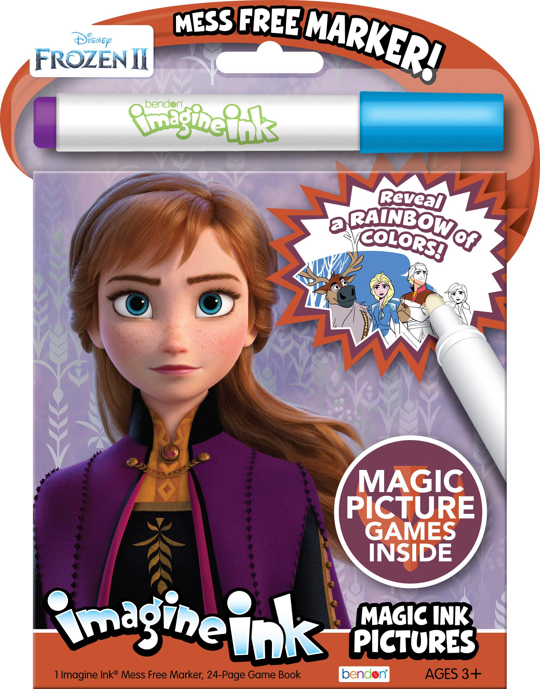 Disney Frozen 2 Imagine Ink Magic Ink 24-Page Activity Book and Mess ...