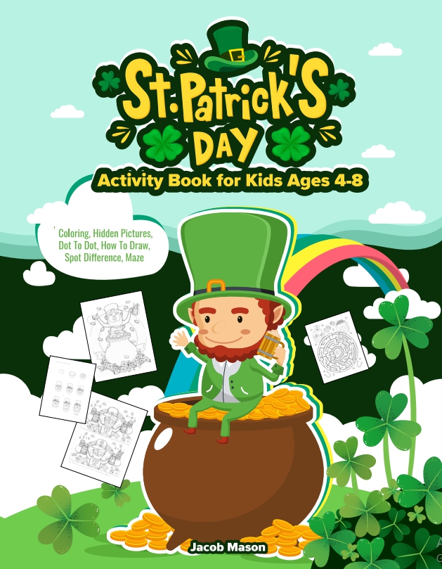 St. Patrick's Day Activity Book for Kids Ages 4-8 by Jacob Mason ...