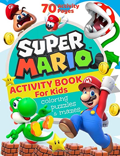 Super Mario Activity Book for Kids: Coloring, Mazes, Puzzles and More ...