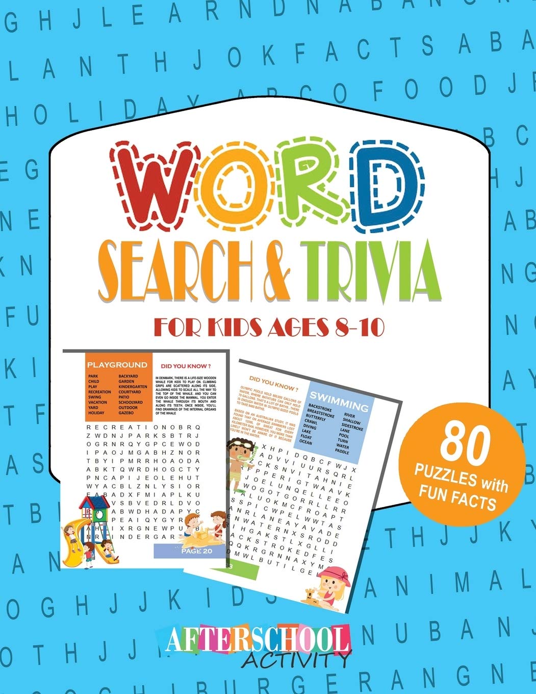 Word Search and Trivia for Kids Ages 8-10: Fun And Educational Word ...