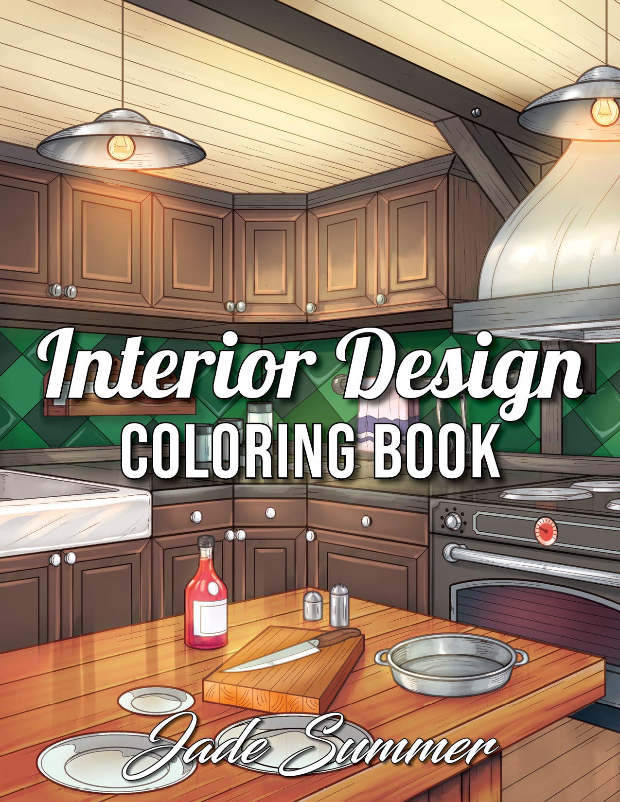 Interior Design Coloring Book: An Adult Coloring Book with ...