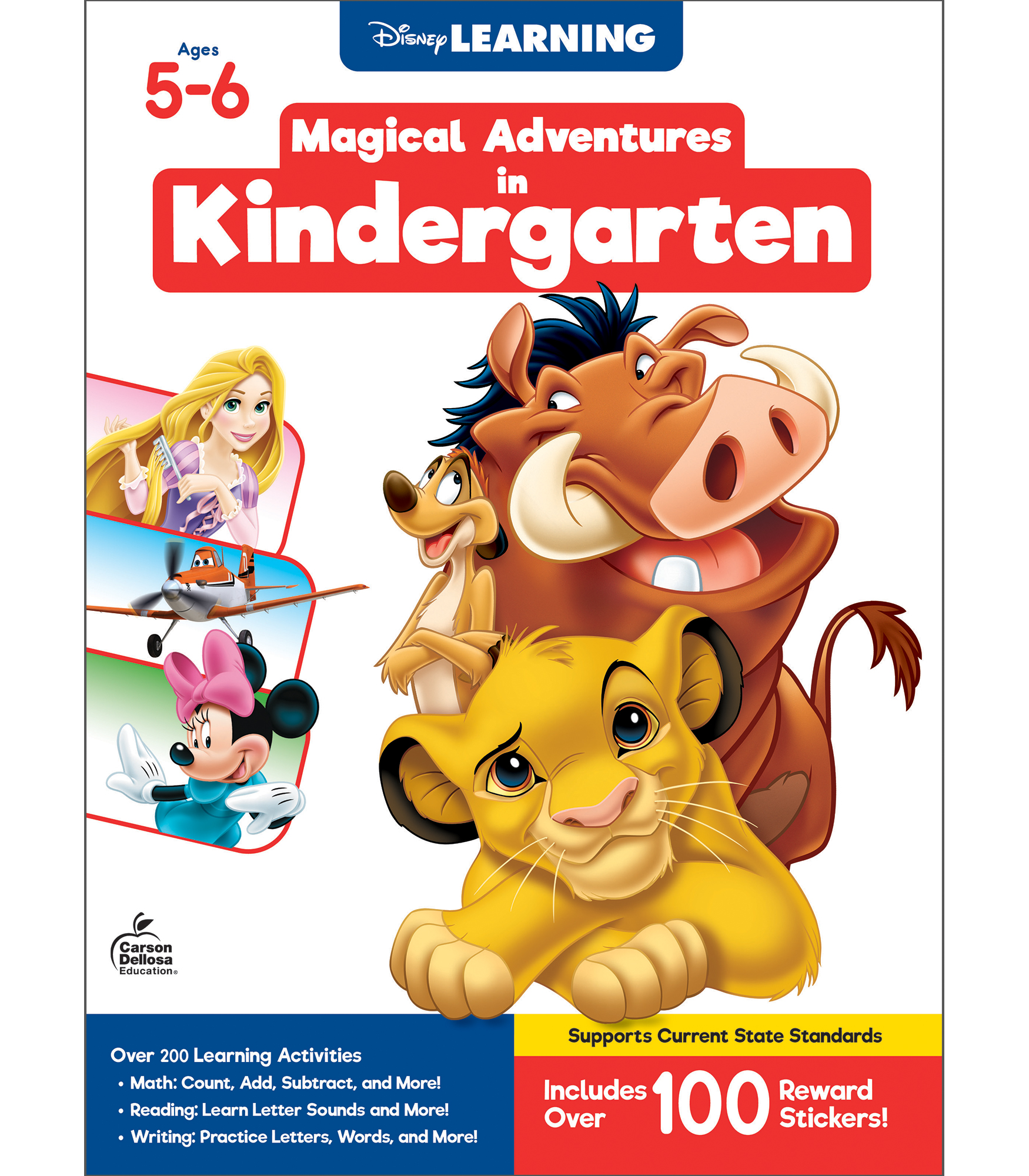 Disney Learning Magical Adventures in Kindergarten Workbooks, Math ...
