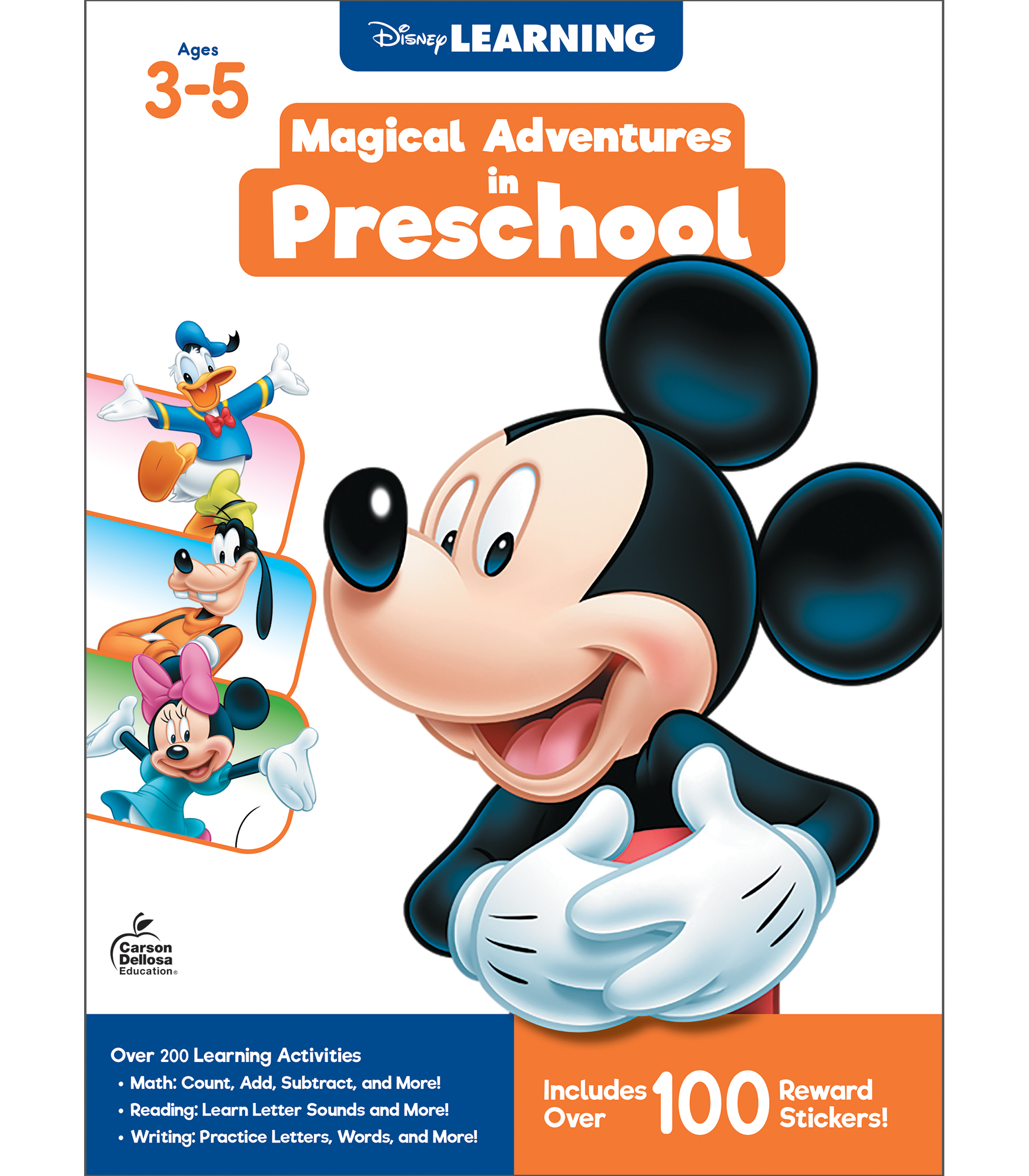 Disney Learning Magical Adventures in Preschool Workbook, PreK Math ...