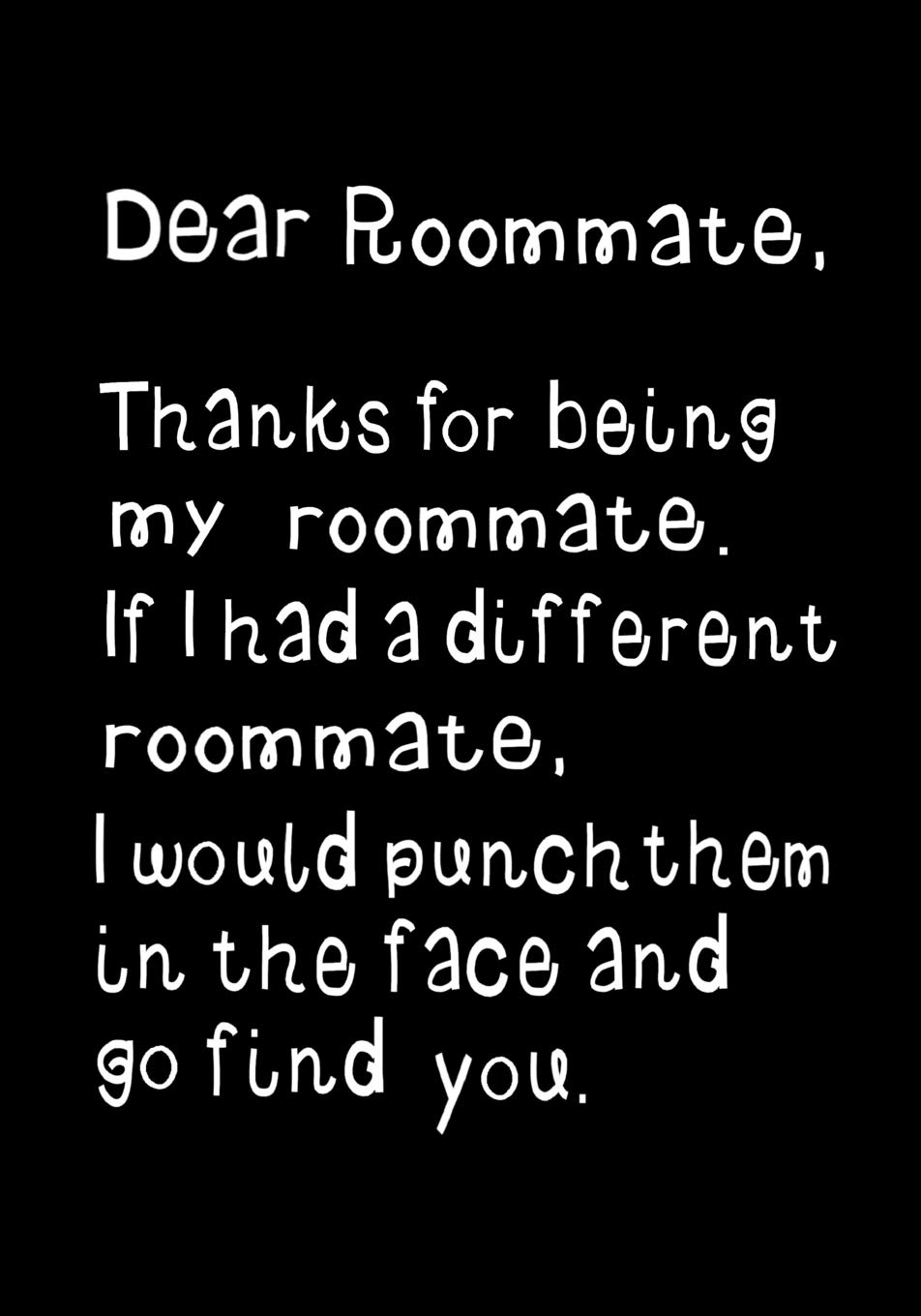 Dear Roommate, Thanks for Being my Roommate: Journal, Funny Birthday ...