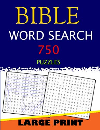 Bible Word Search 750 Puzzles Large Print: Puzzle Game With ...