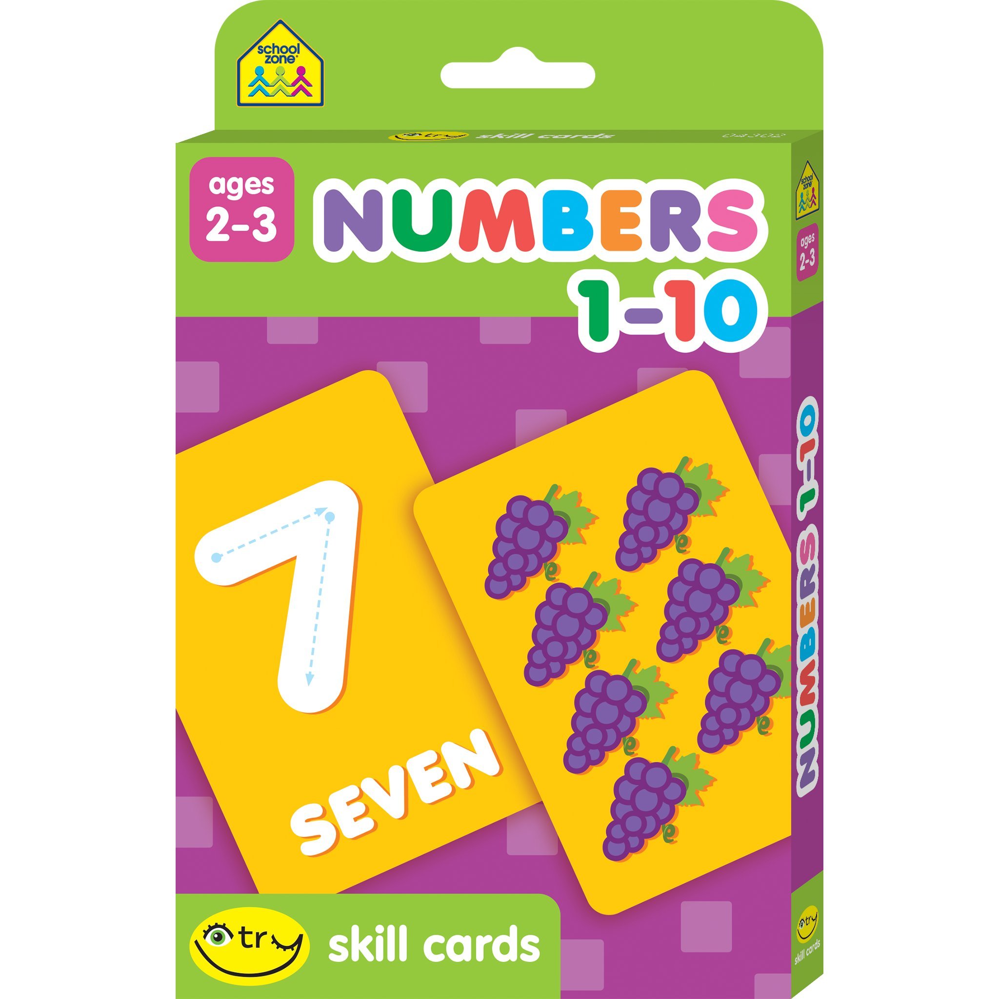 School Zone - Numbers 1-10 I Try Skill Flash Cards - Ages 2 to 3 ...