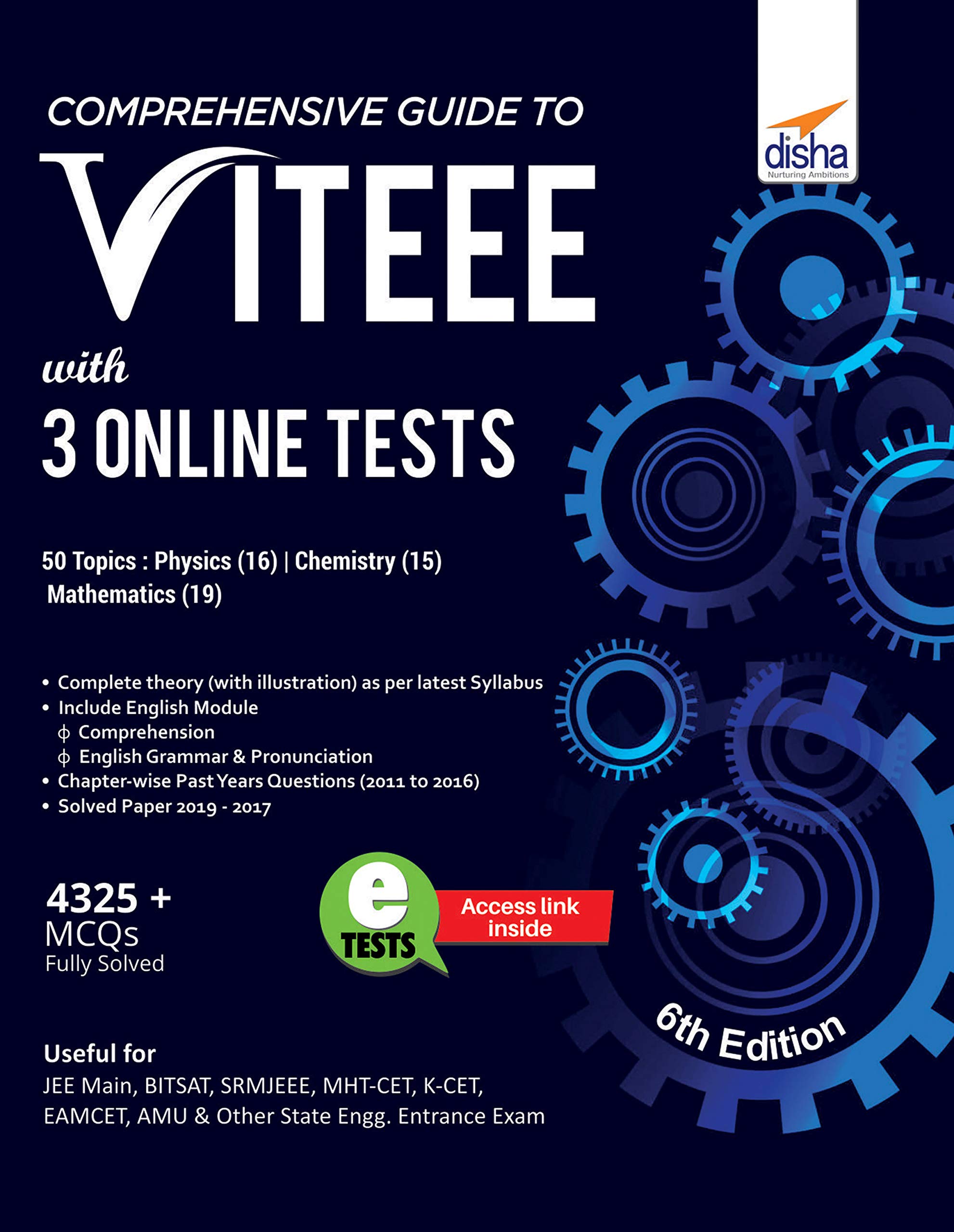 Comprehensive Guide to VITEEE with 3 Online Tests 6th Edition by Disha ...