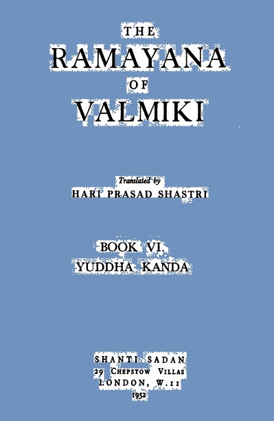 Yuddha Kanda (The Ramayana, #6) by Vālmīki | Goodreads