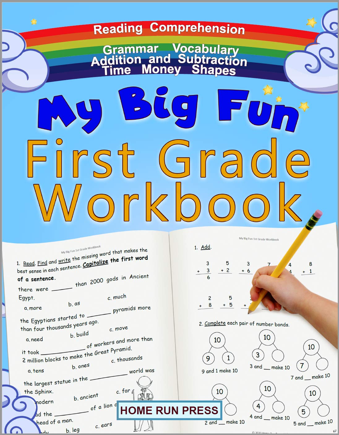 My Big Fun First Grade Workbook: 1st Grade Workbook Math, Language Arts ...