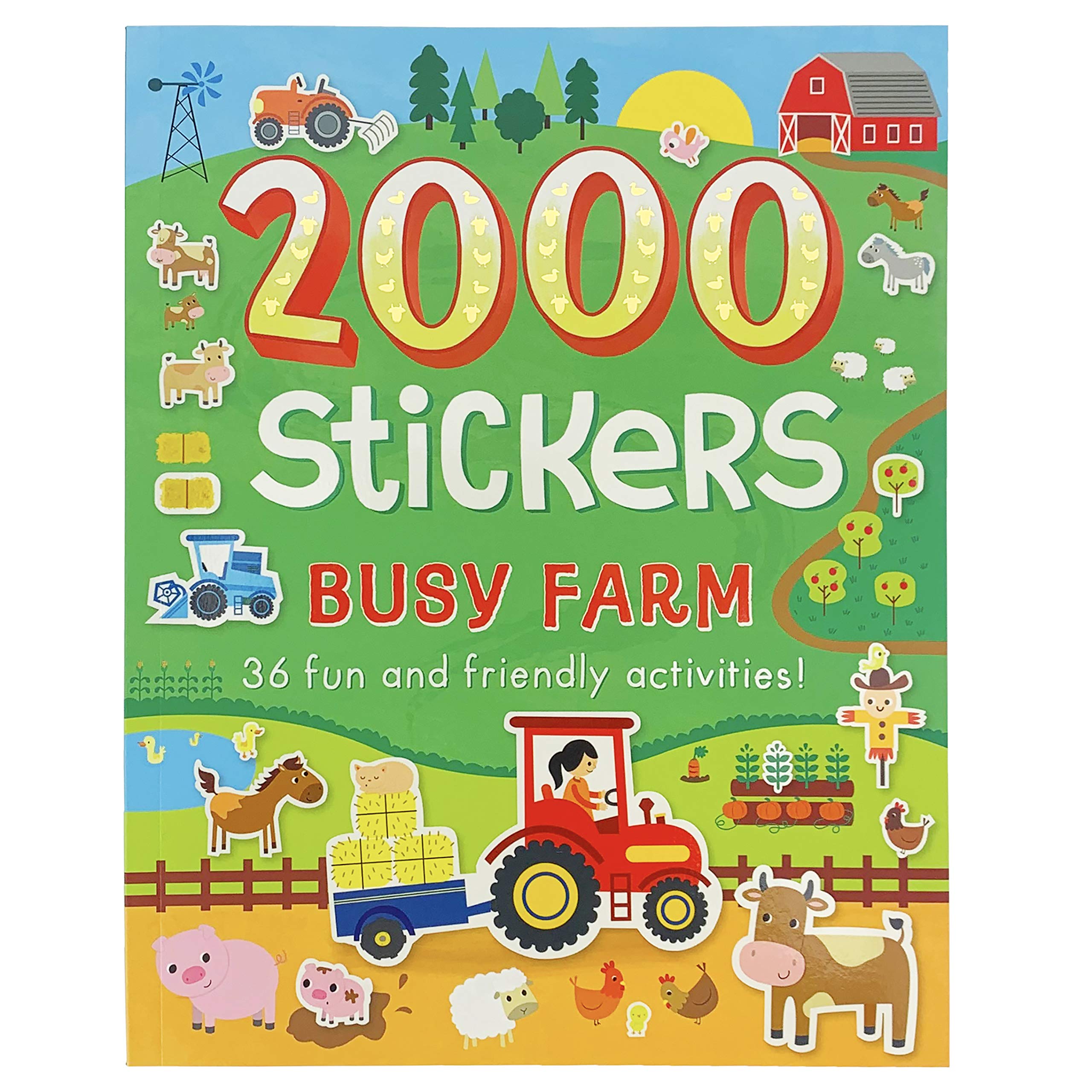 2000 Stickers: Busy Farm Activity and Sticker Book for Kids Ages 3-7 by ...
