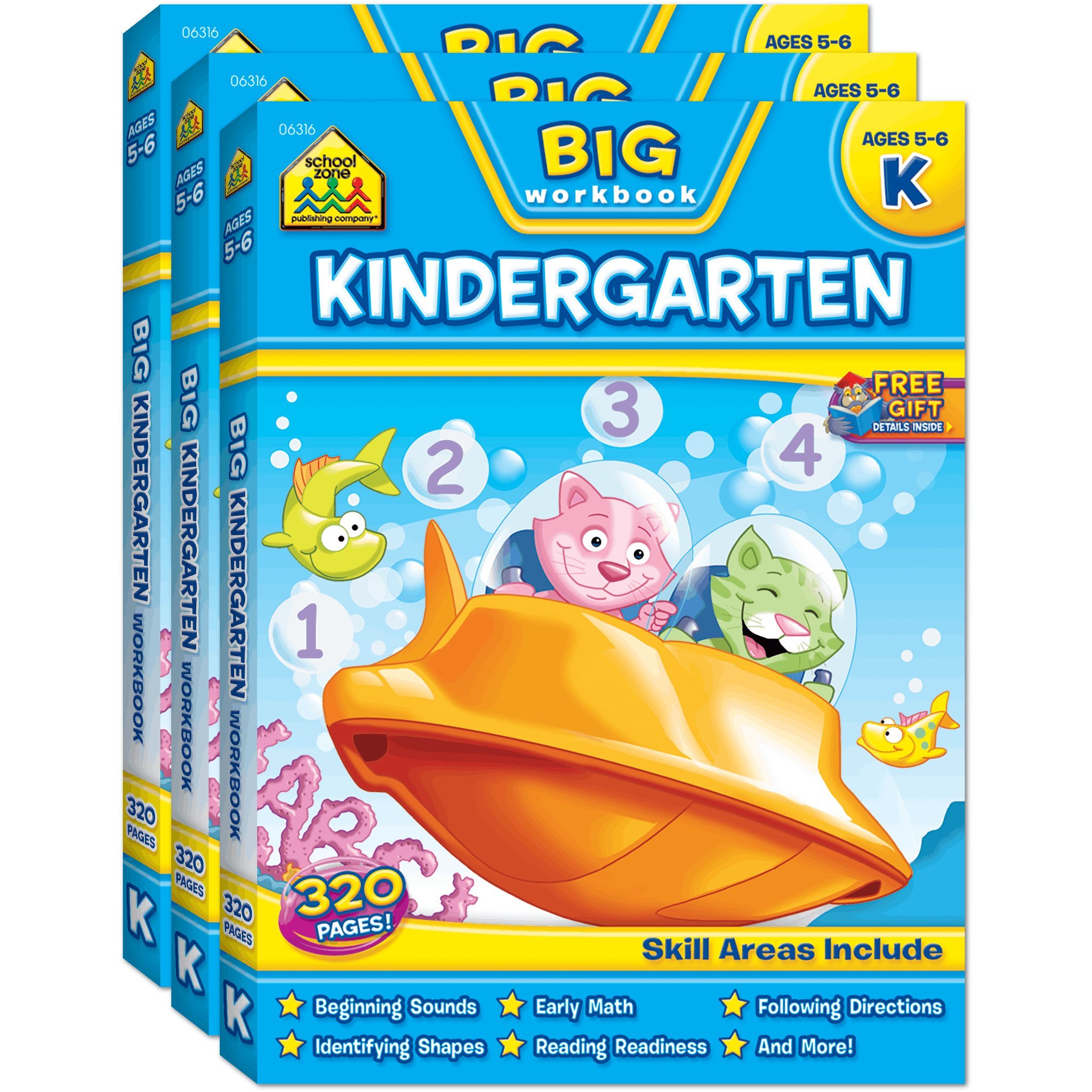 (3-Pack) Big Kindergarten Workbook (3 x 06316R) by School Zone | Goodreads