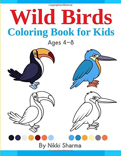 Wild Birds Coloring Book for Kids: A Copy Color Book for boys, girls ...