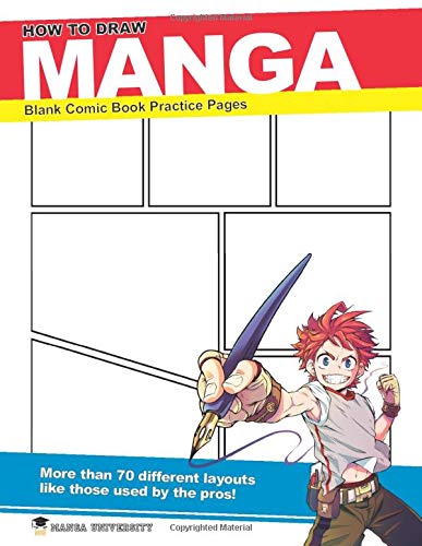 How to Draw Manga: Blank Comic Book Practice Pages by Manga University ...