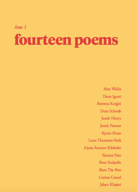 fourteen poems (Issue 1) by Fourteen Poems | Goodreads