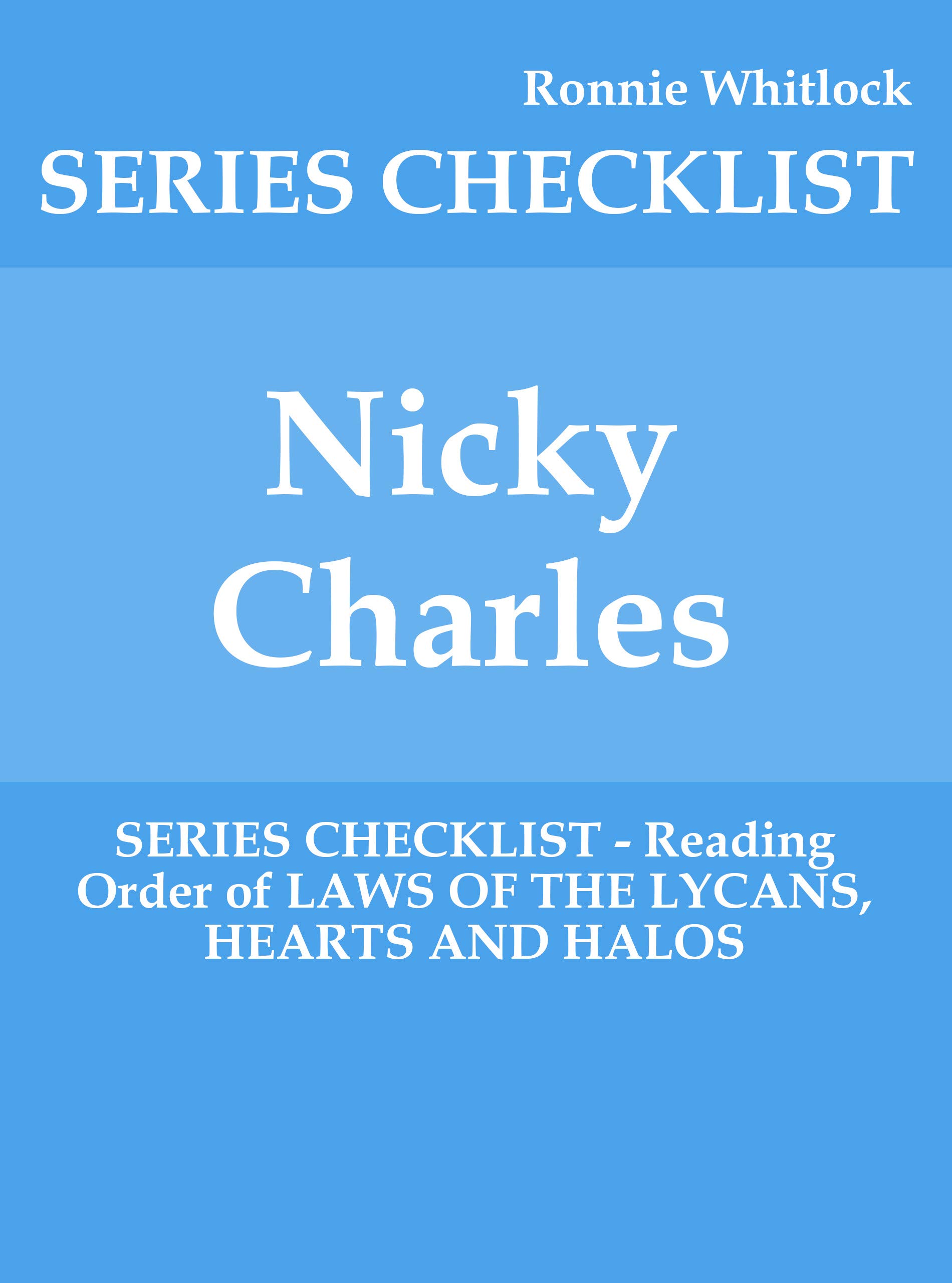 Nicky Charles - SERIES CHECKLIST - Reading Order of LAWS OF THE LYCANS ...