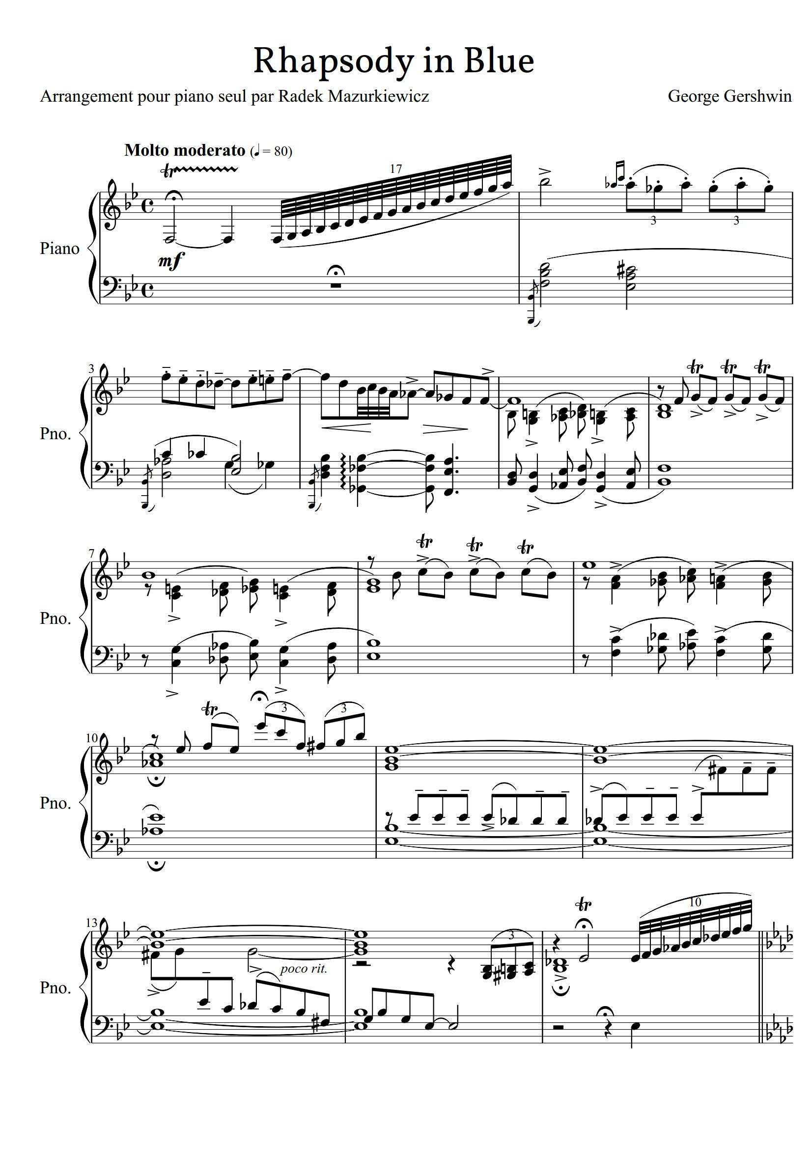 Rhapsody in Blue: Piano Solo Sheet Music by George Gershwin | Goodreads