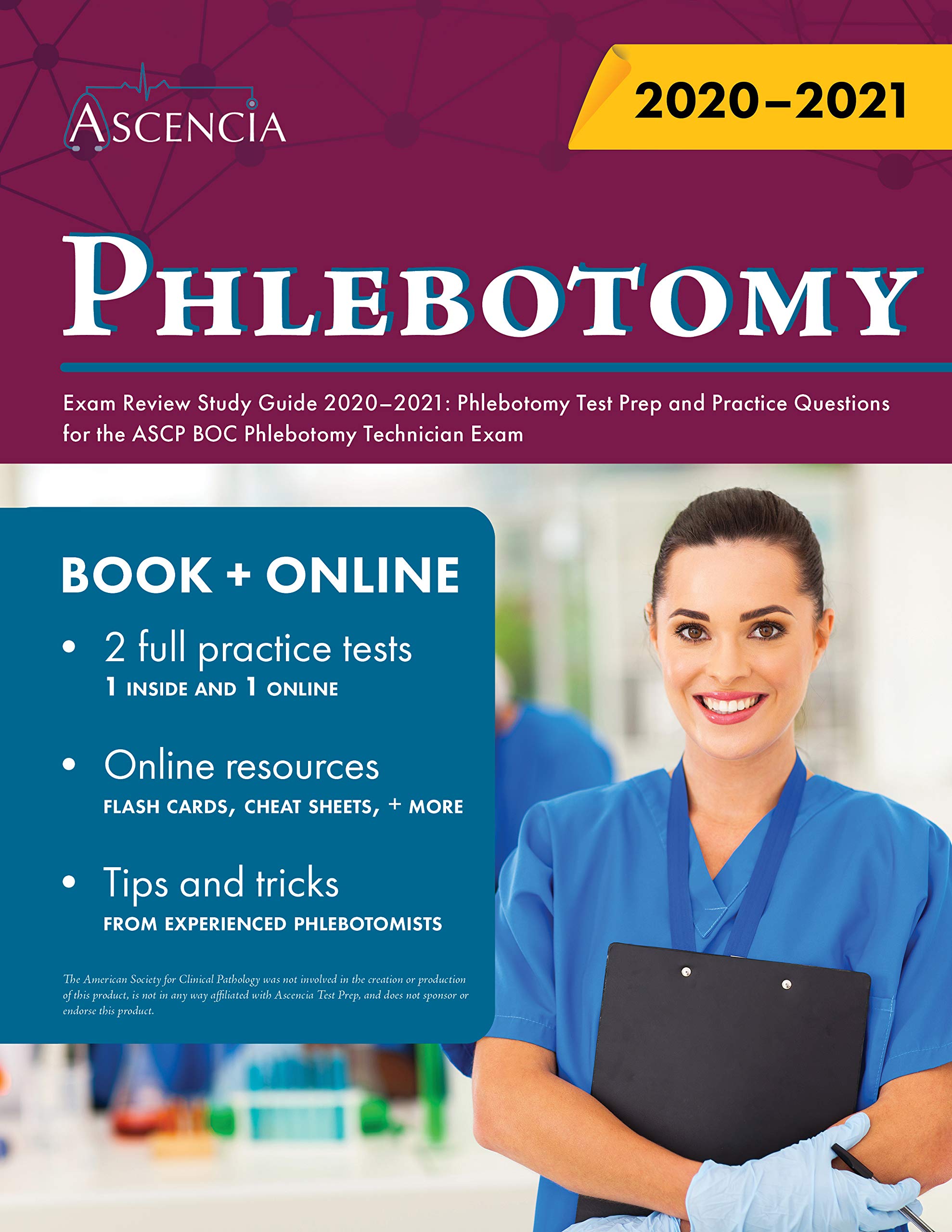 Phlebotomy Exam Review Study Guide 2020–2021: Phlebotomy Test Prep and ...