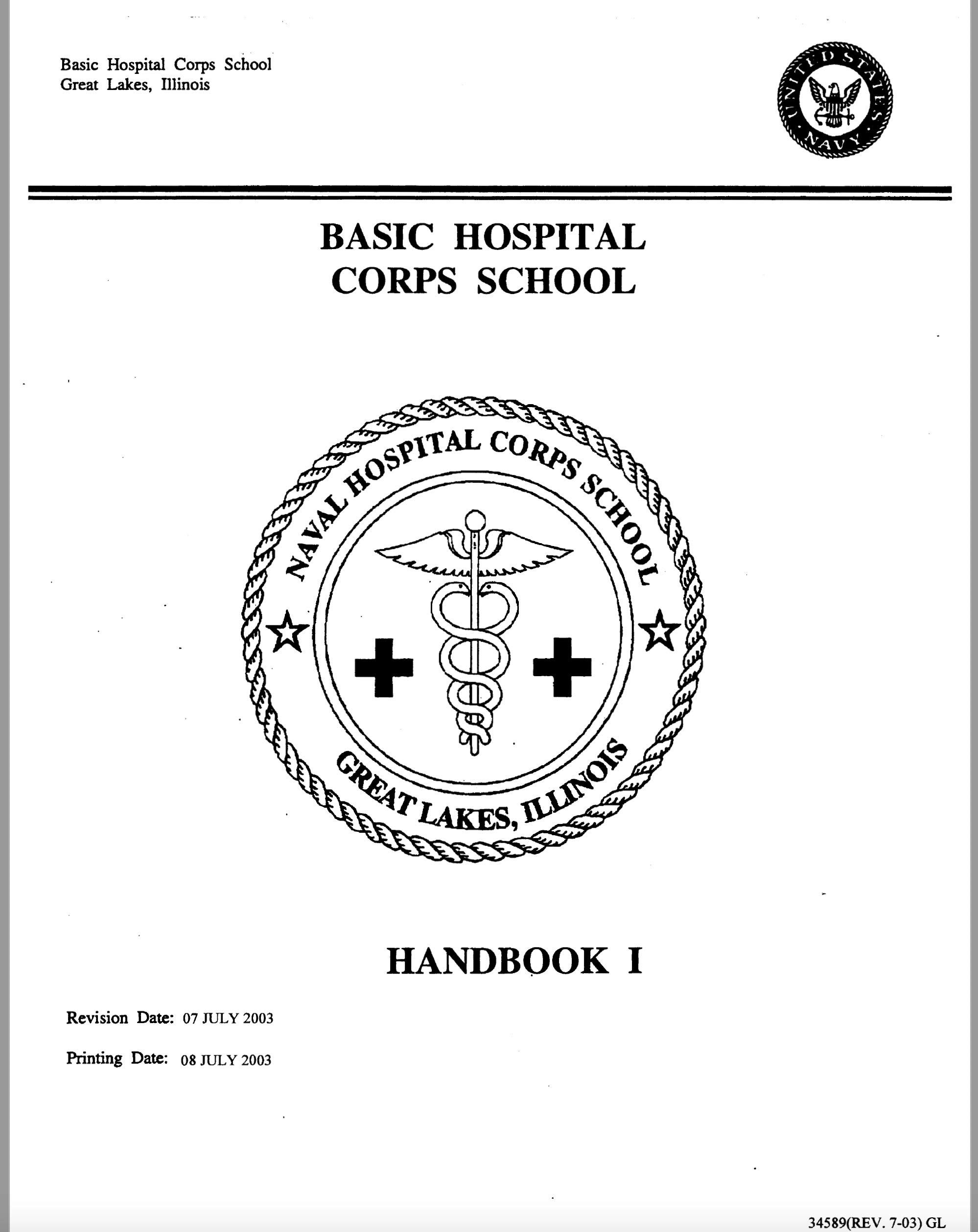 Corpsman Student Handbooks I, II and III Combined: U.S. Navy Basic ...