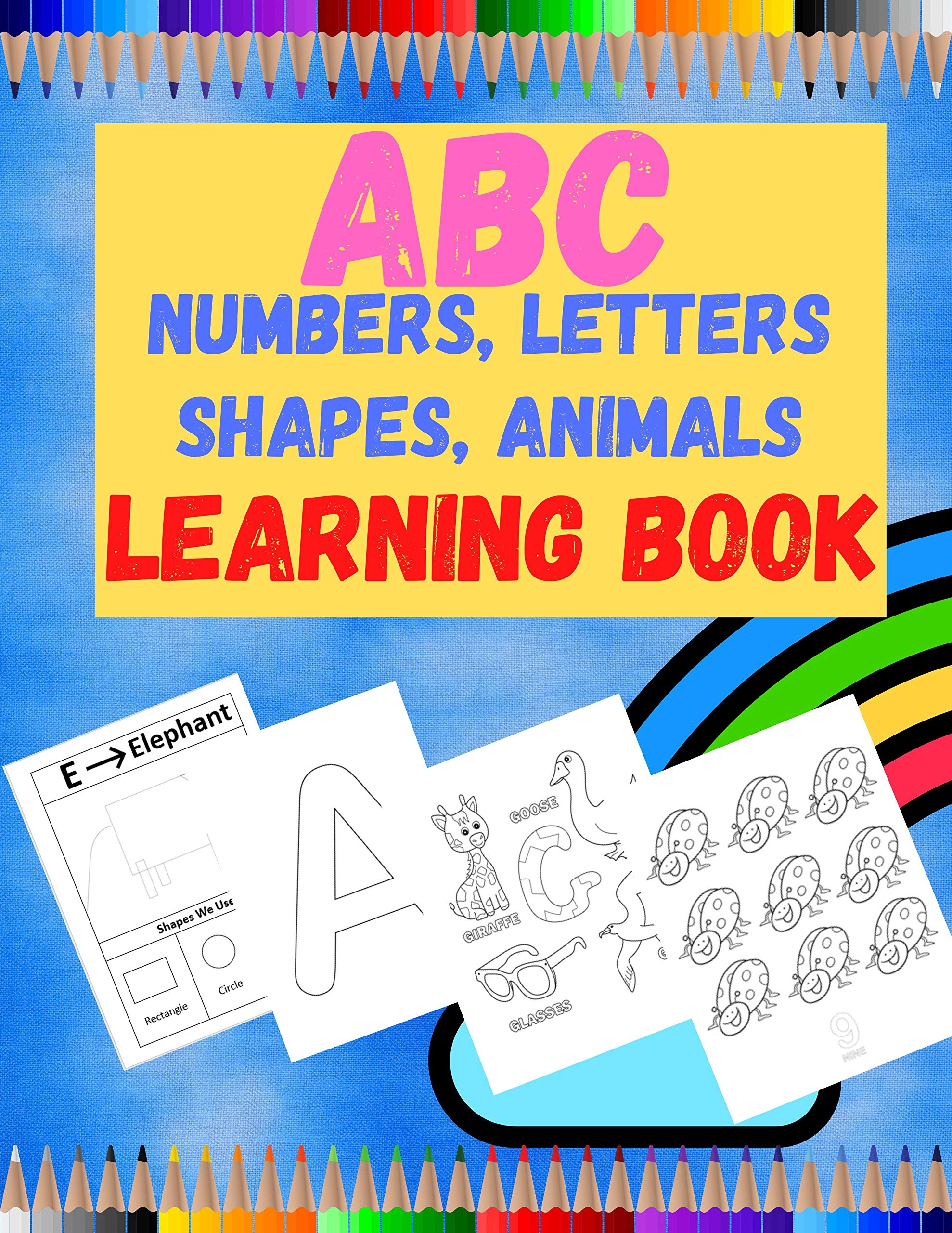 ABC, Numbers, Letters, Shapes And Animals: Kids learning book by Shaj ...