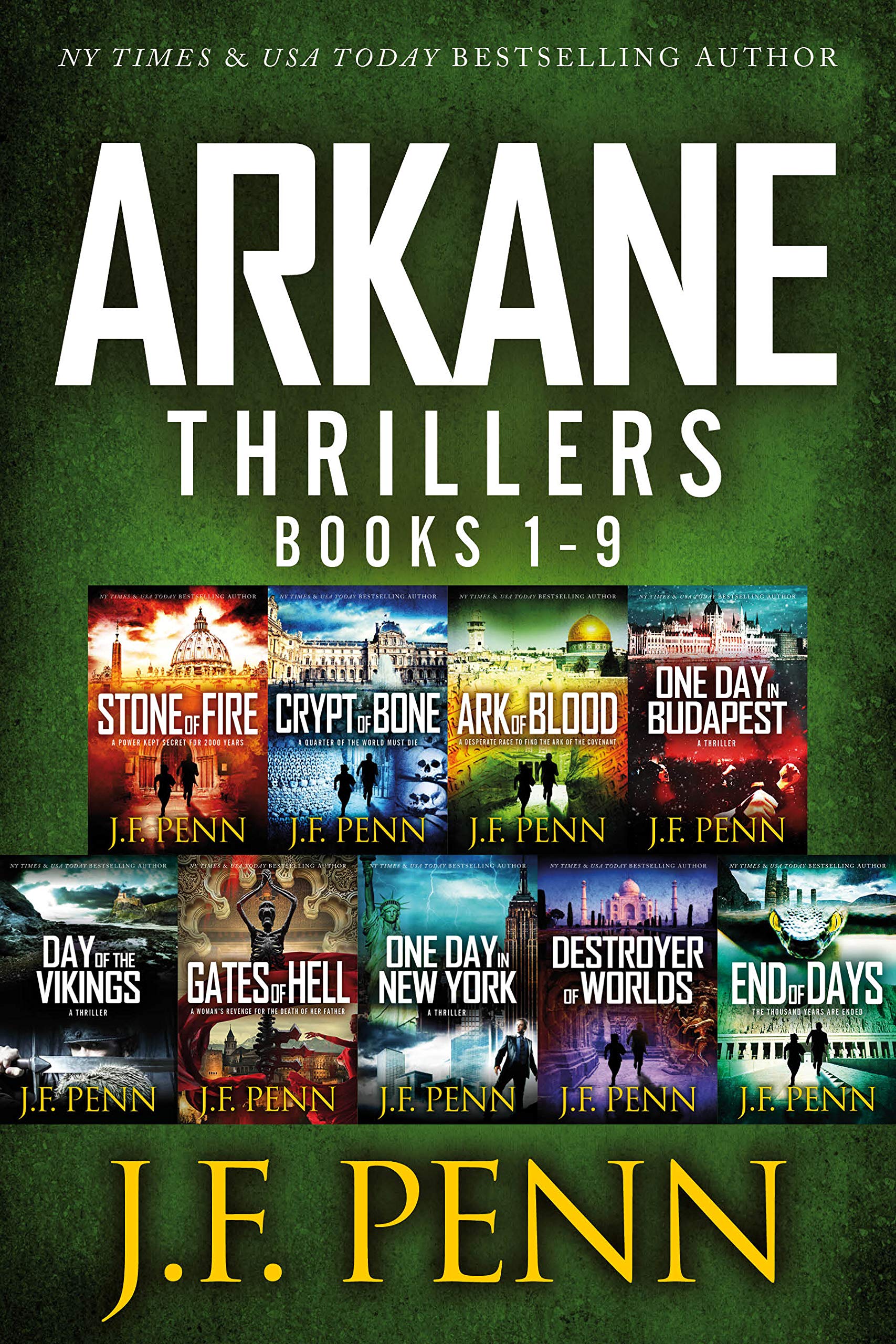ARKANE Thriller 9 Book Box-Set: Stone of Fire, Crypt of Bone, Ark of ...