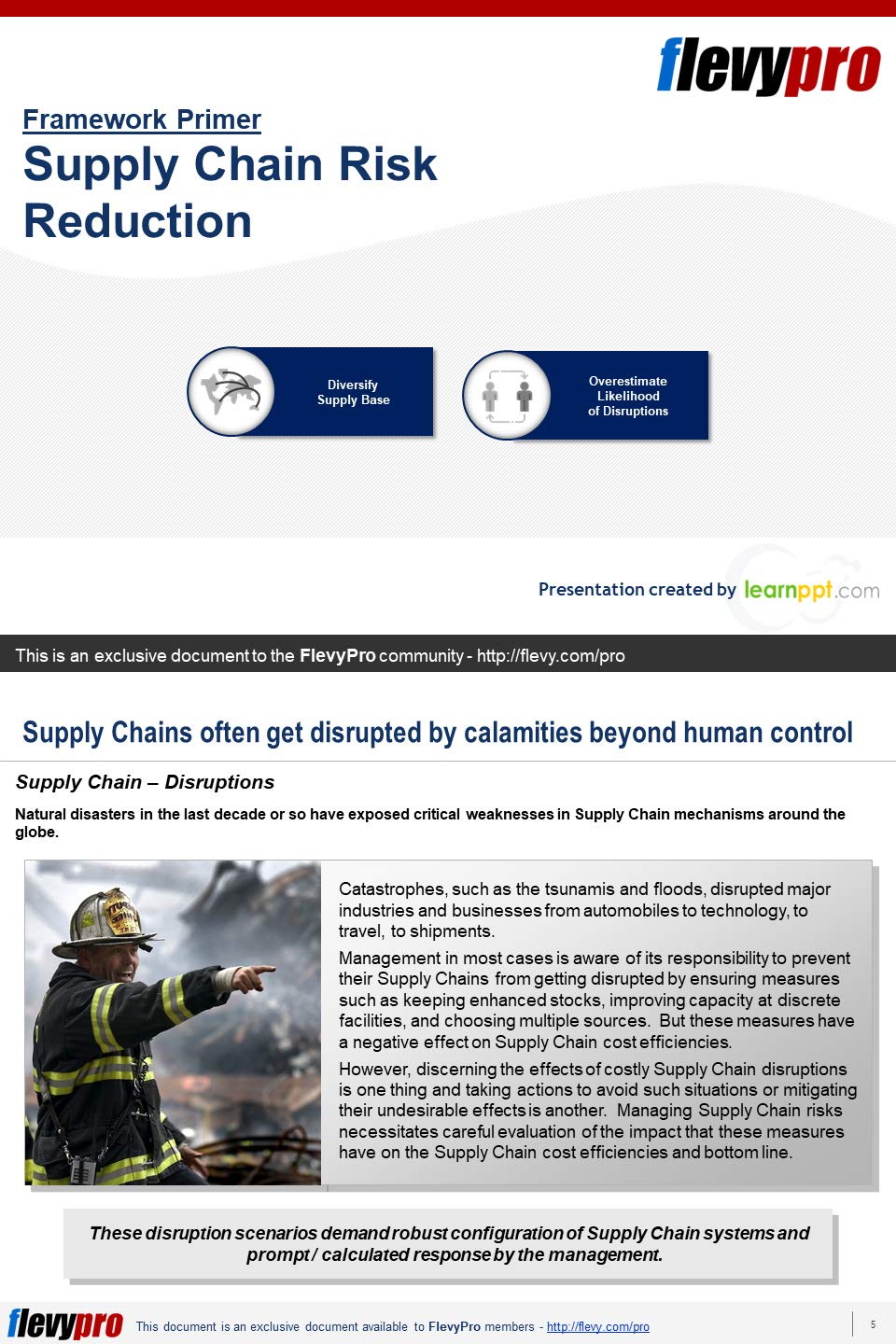 Supply Chain Risk Reduction: Business Presentation by FlevyPro Library ...