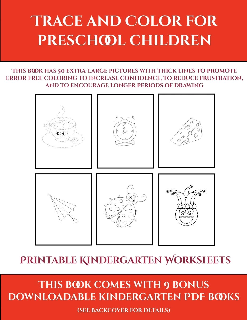 Printable Kindergarten Worksheets (Trace and Color for preschool ...