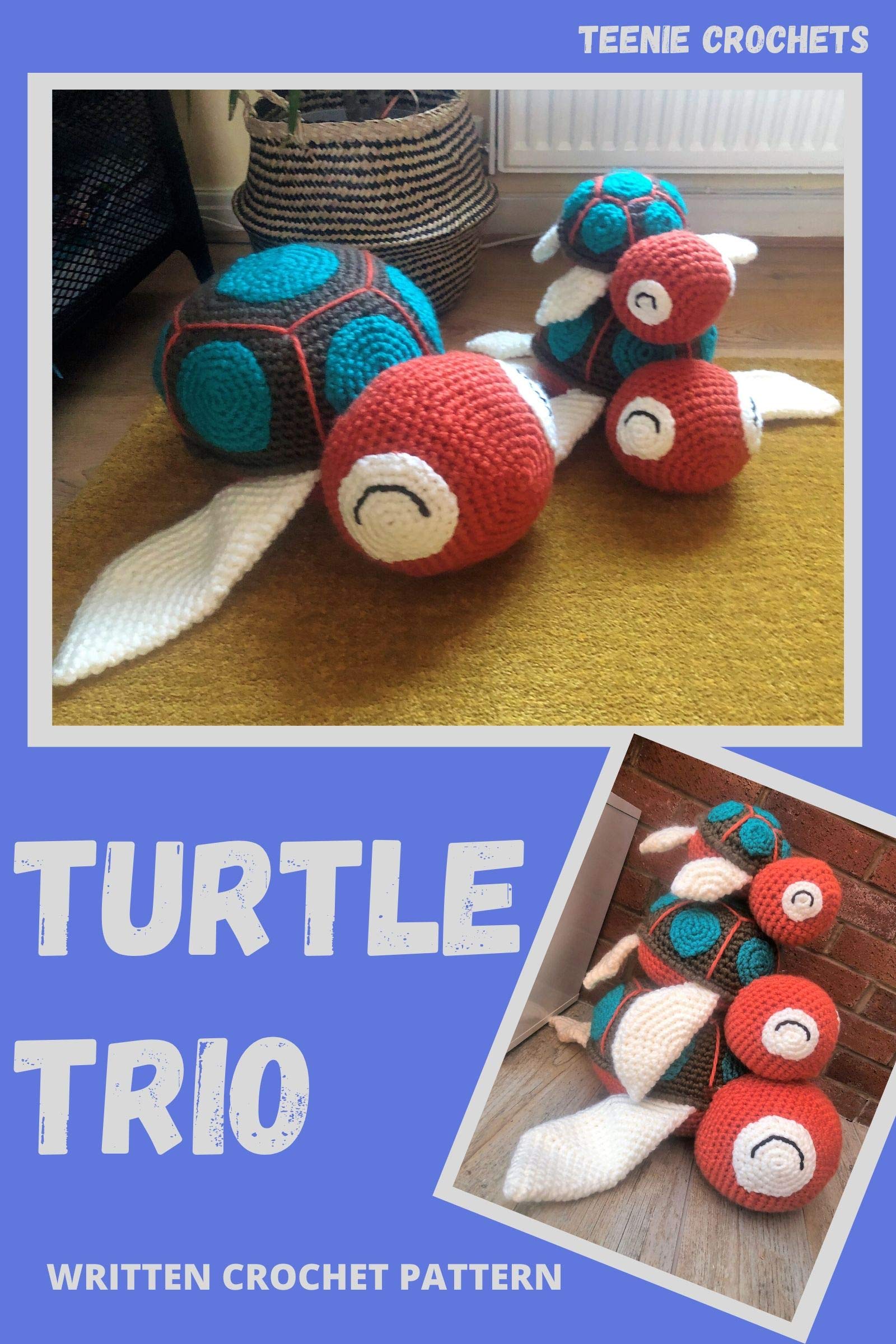 Chunky Turtles - Written Crochet Pattern: Amigurumi Crochet by Teenie ...