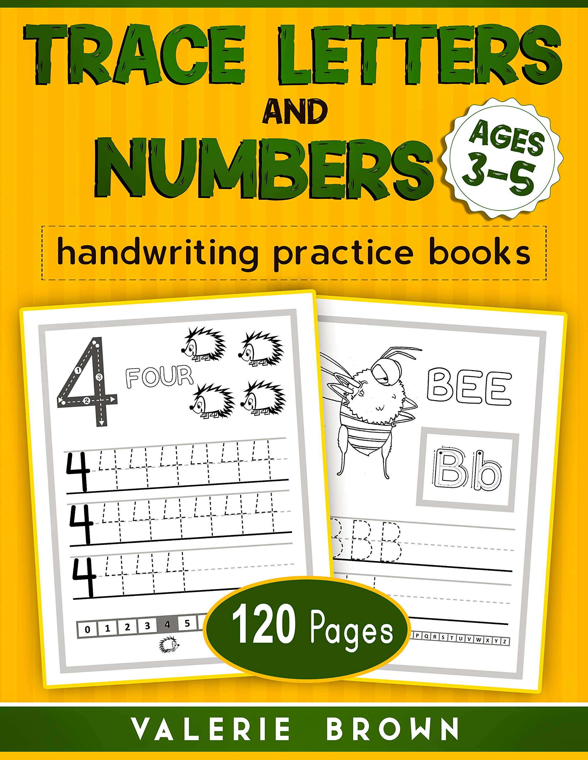 Trace Letters and Numbers Ages 3-5: handwriting practice books by ...