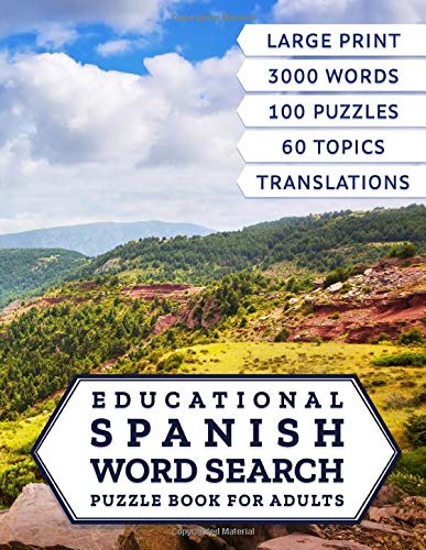 Educational Spanish Word Search: Puzzle Book for Adults Large Print by ...