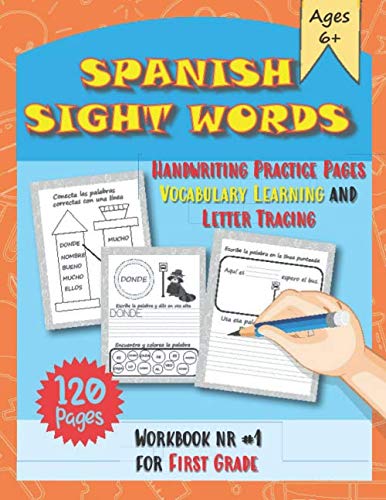 Spanish Sight Words: Handwriting Practice pages Vocabulary Learning and ...