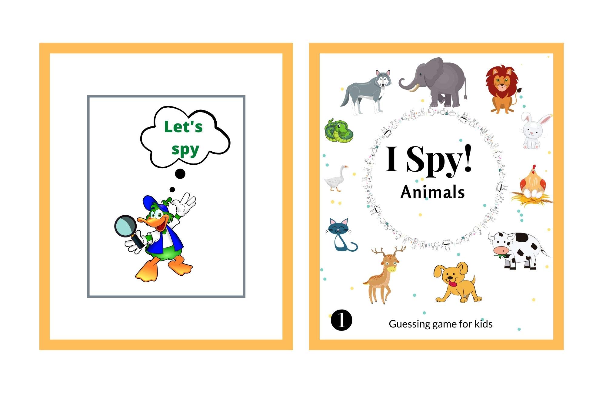 I Spy Animals: Activity Book For Kids Ages 2-6 Years Old,A Fun Guessing ...