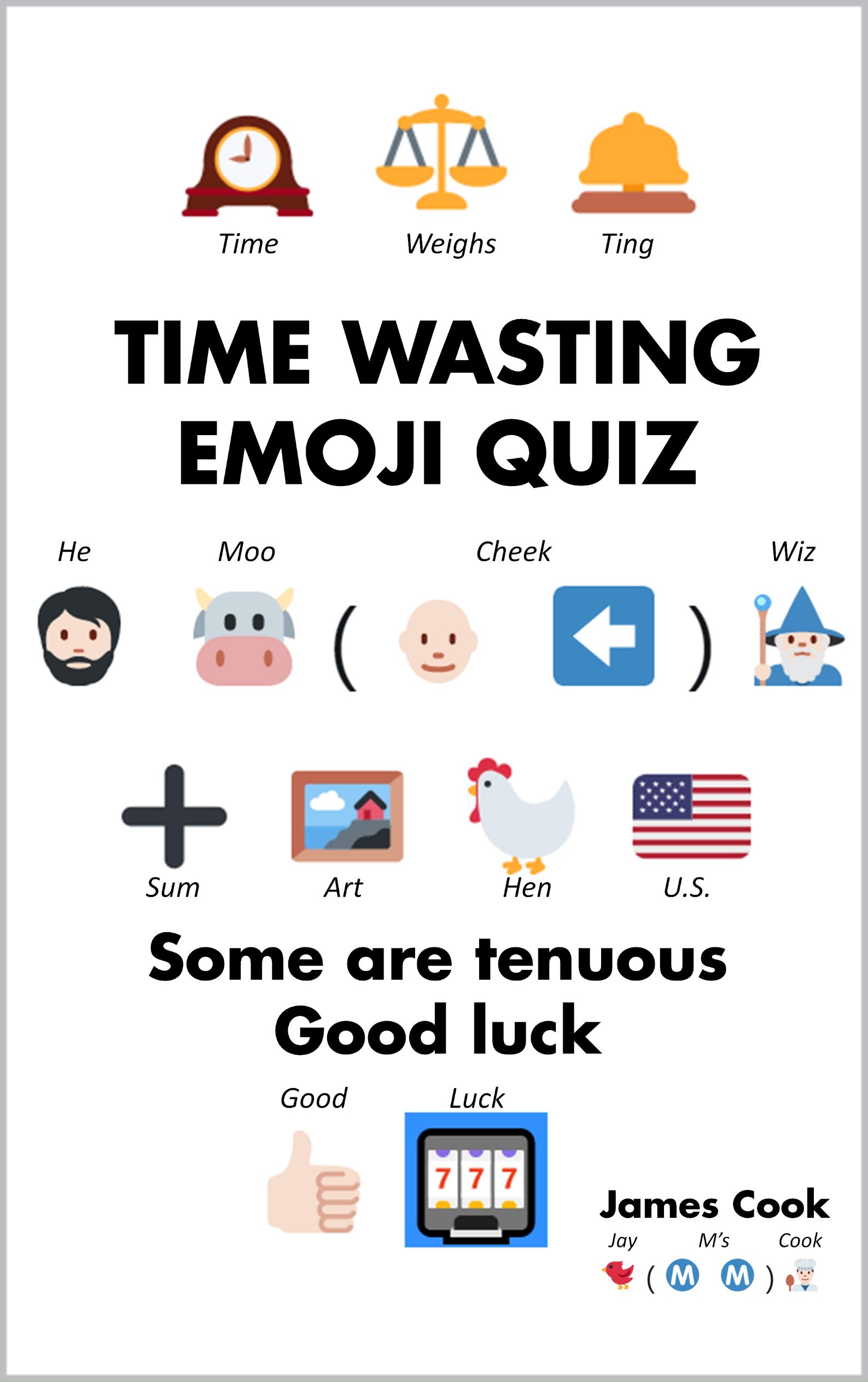 Time Wasting Emoji Quizzes by James Cook | Goodreads