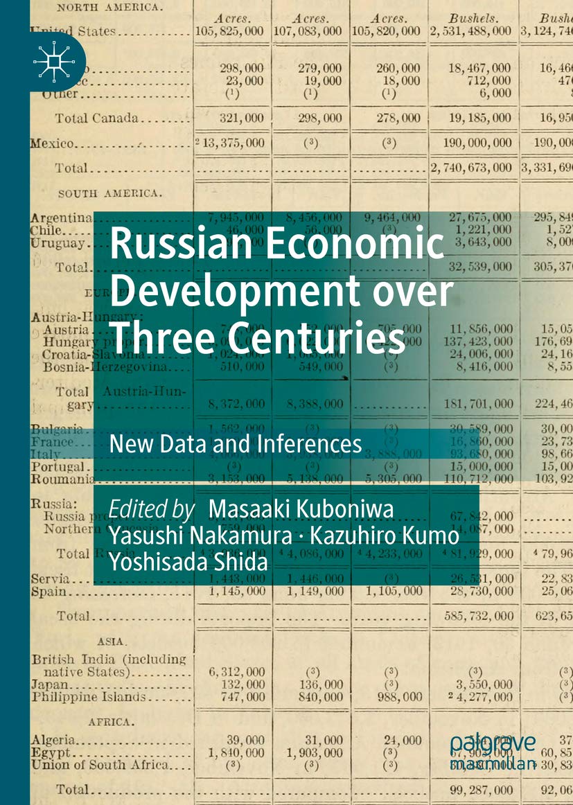 Russian Economic Development over Three Centuries: New Data and ...